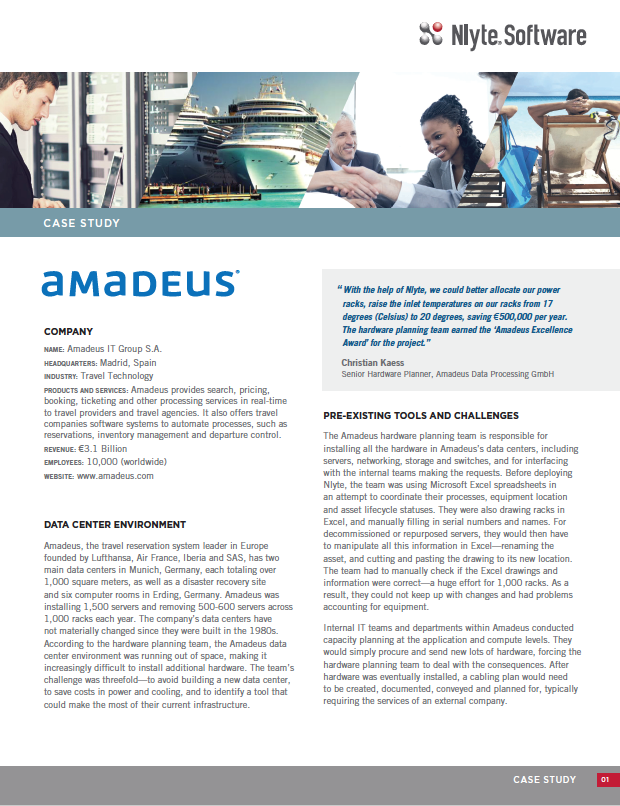 Amadeus Case Study | Nlyte