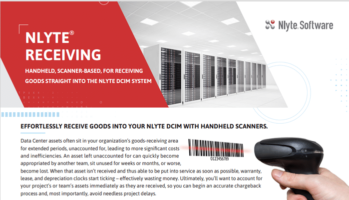 Nlyte Receiving Data Sheet | Nlyte