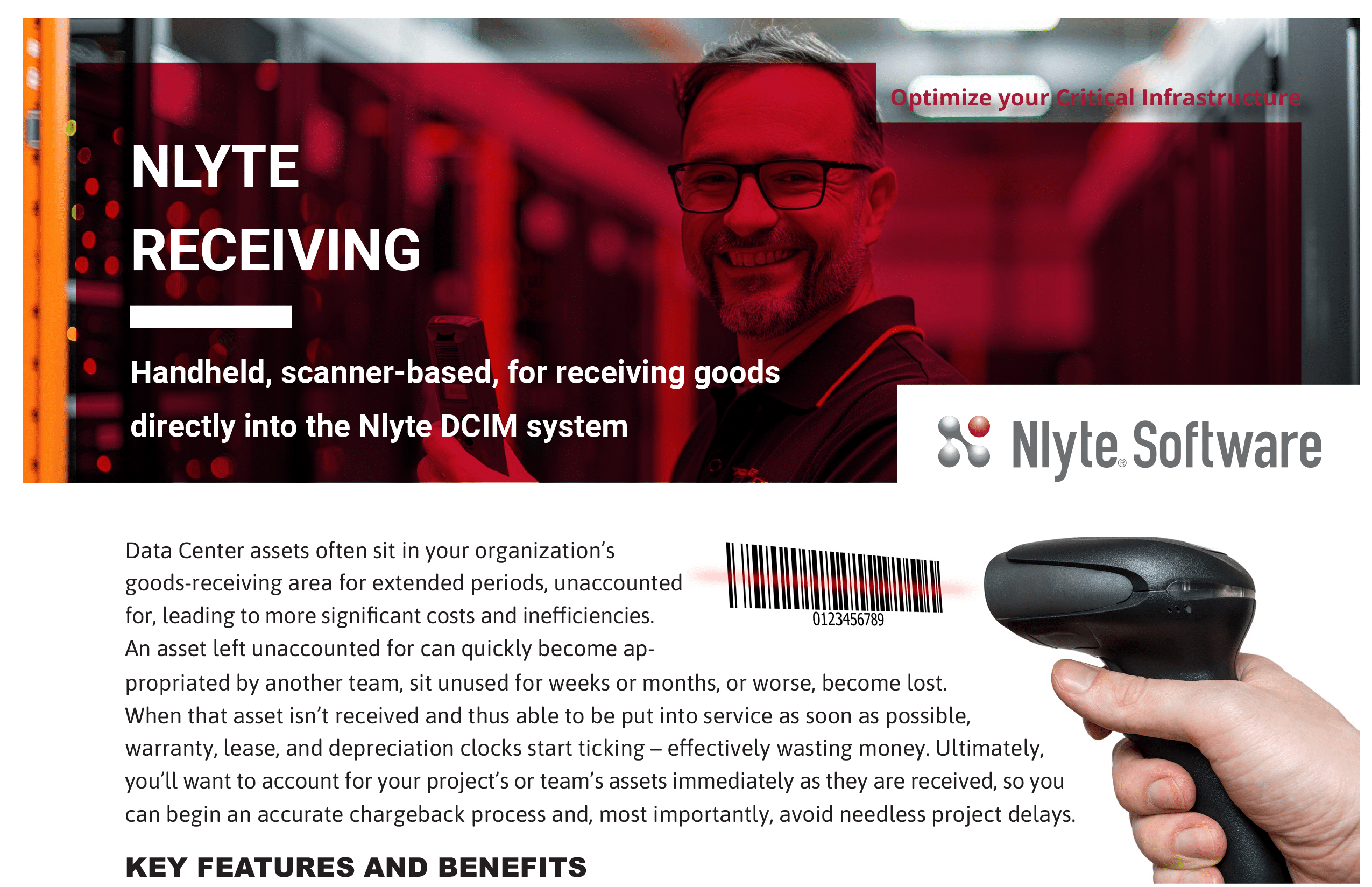 Nlyte Receiving Data Sheet | Nlyte