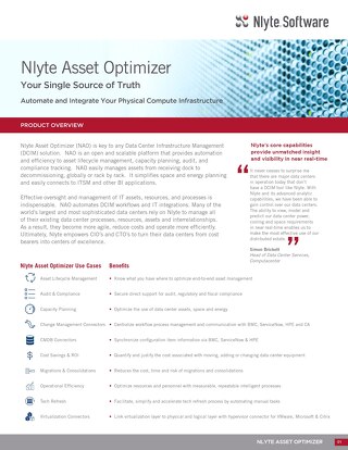 Asset Optimizer Product Overview | Nlyte