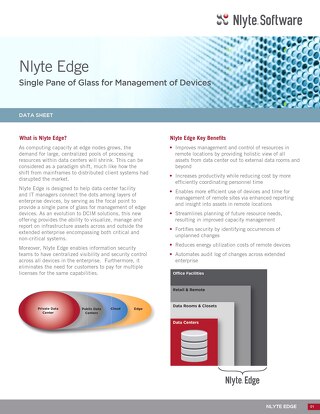 Nlyte Edge Data Sheet | Nlyte