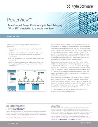 Nlyte PowerView™ Data Sheet | Nlyte