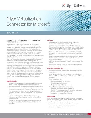 Nlyte Virtualization Connector for Microsoft | Nlyte
