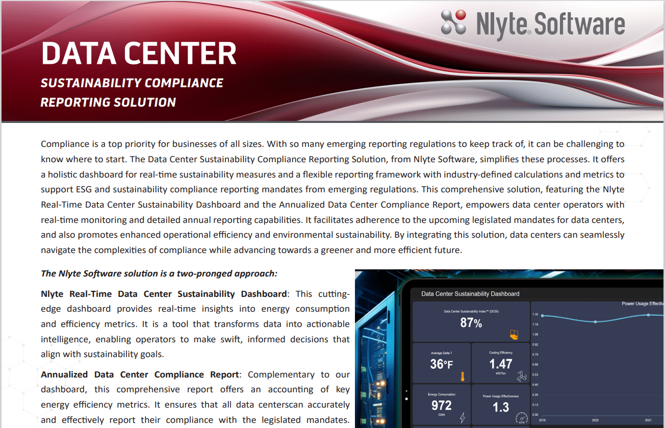 Nlyte Data Center Sustainability Compliance Reporting Solution