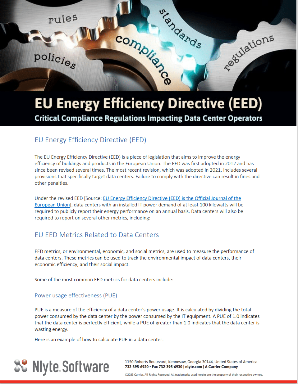 EU Energy Efficiency Directive (EED): Critical Compliance Regulations ... EU Energy Efficiency Directive (EED): Critical Compliance Regulations ...