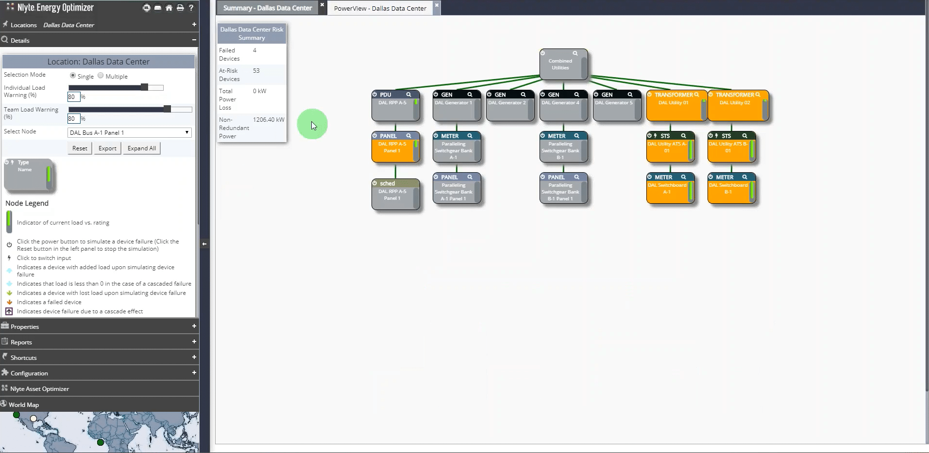 Nlyte Energy Optimizer | Power Failure Simulation and Prevention | Nlyte