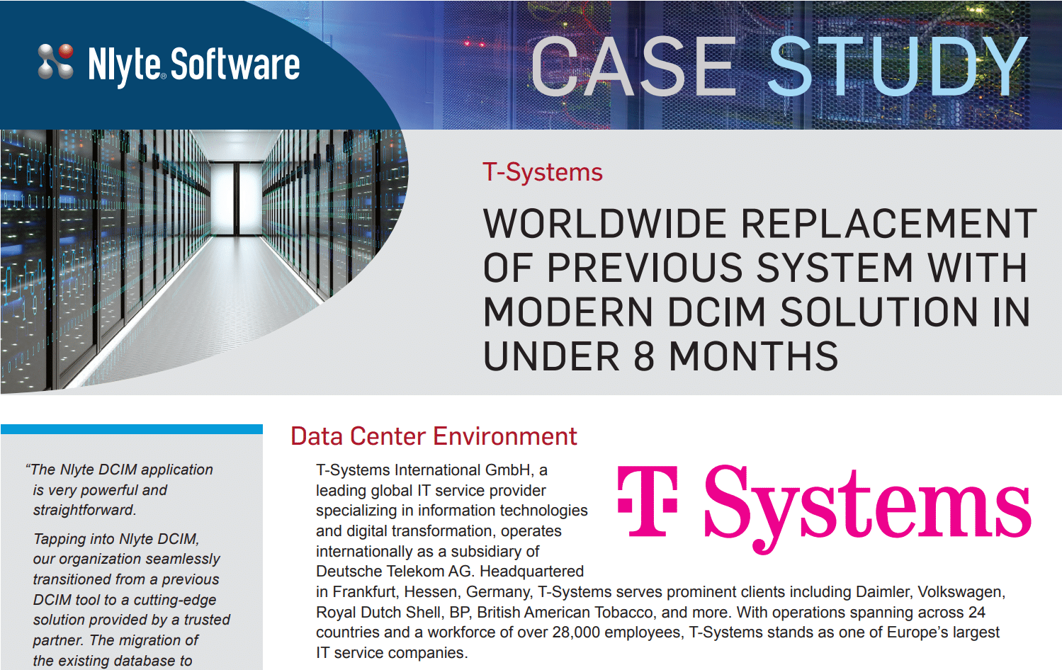 Case Study: T-Systems - Worldwide Replacement of Previous System with ...