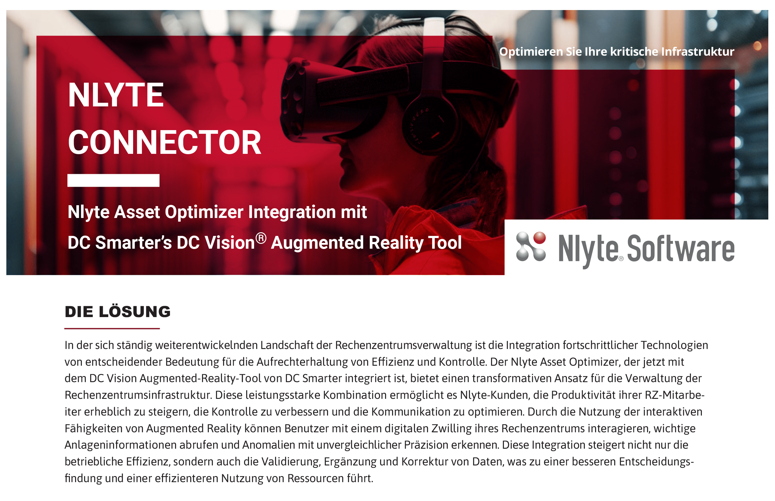 Integration von Nlyte Asset Optimizer mit dem DC Vision® Augmented ...